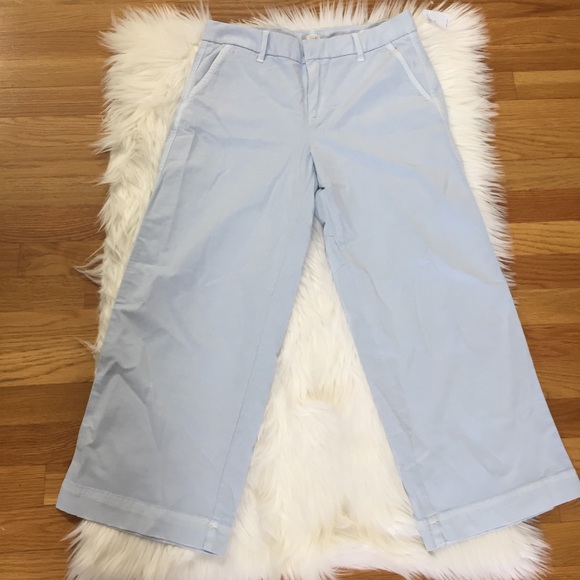 GAP | Pants & Jumpsuits | Gap Light Blue Wide Leg High Rise Crop Pants ...